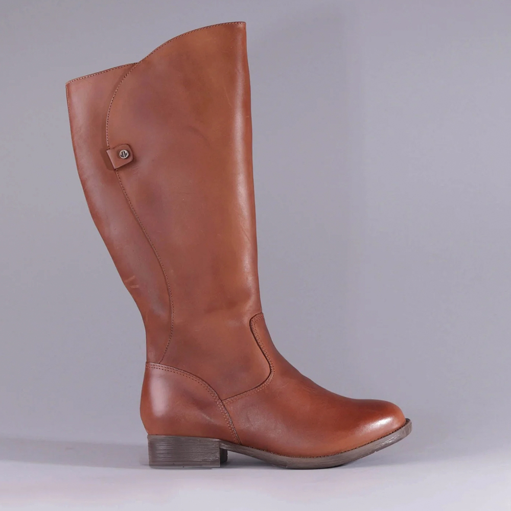 Froggie 12378 69 Tan Leather Boots - ChicShoetique